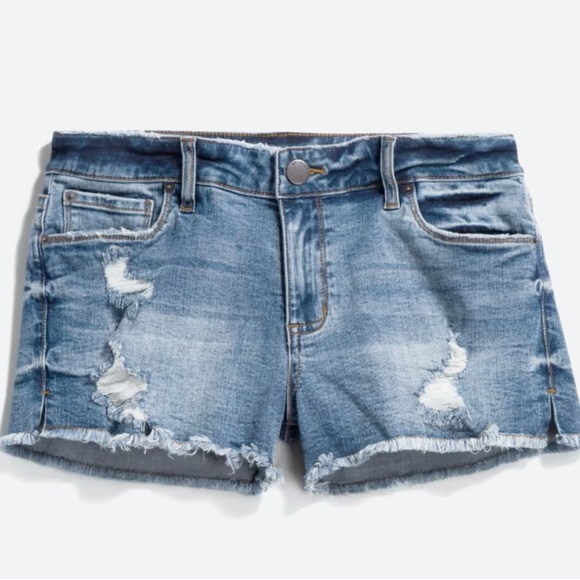 STS Blue | Shorts | Aubrey Mid Rise Fray Hem Boyfriend Short Withside ...